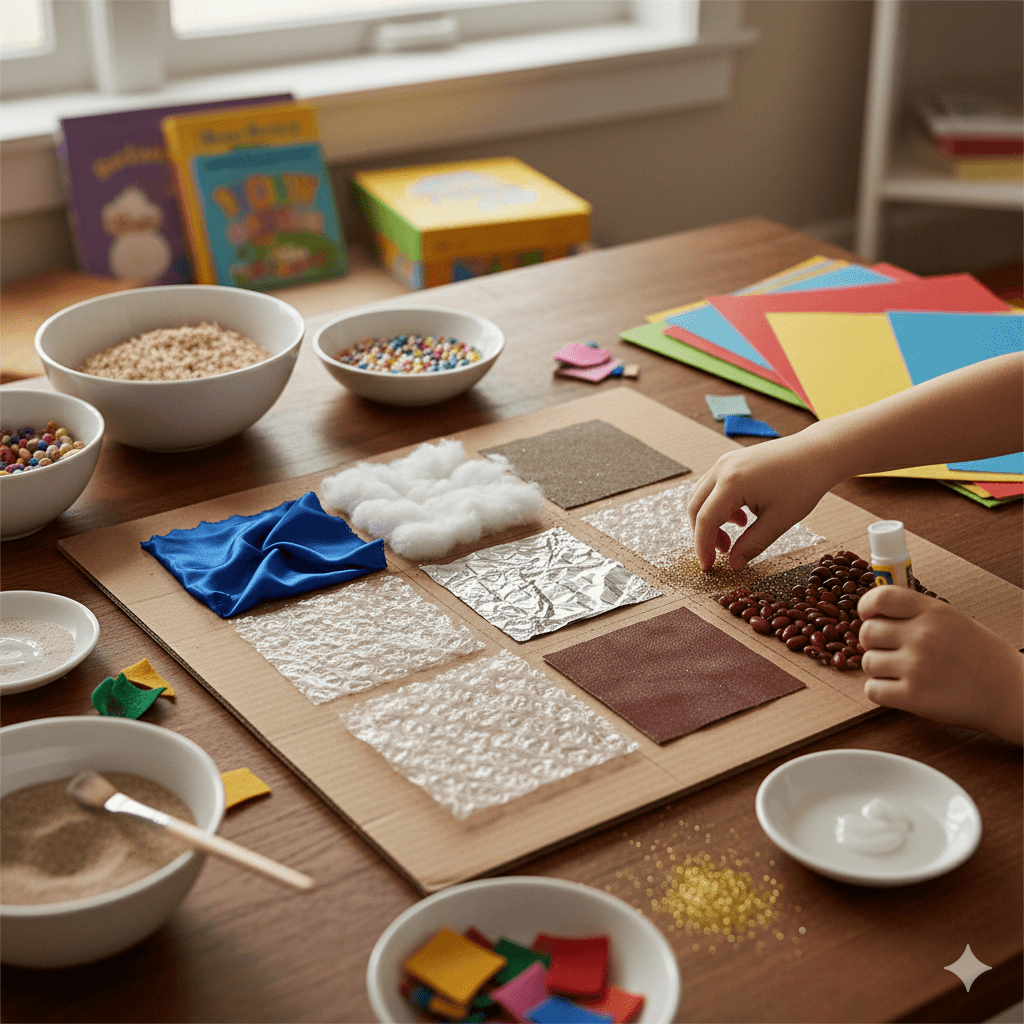 Sensory Art for Preschoolers: A Fun Texture Mosaic Activity to Boost ...