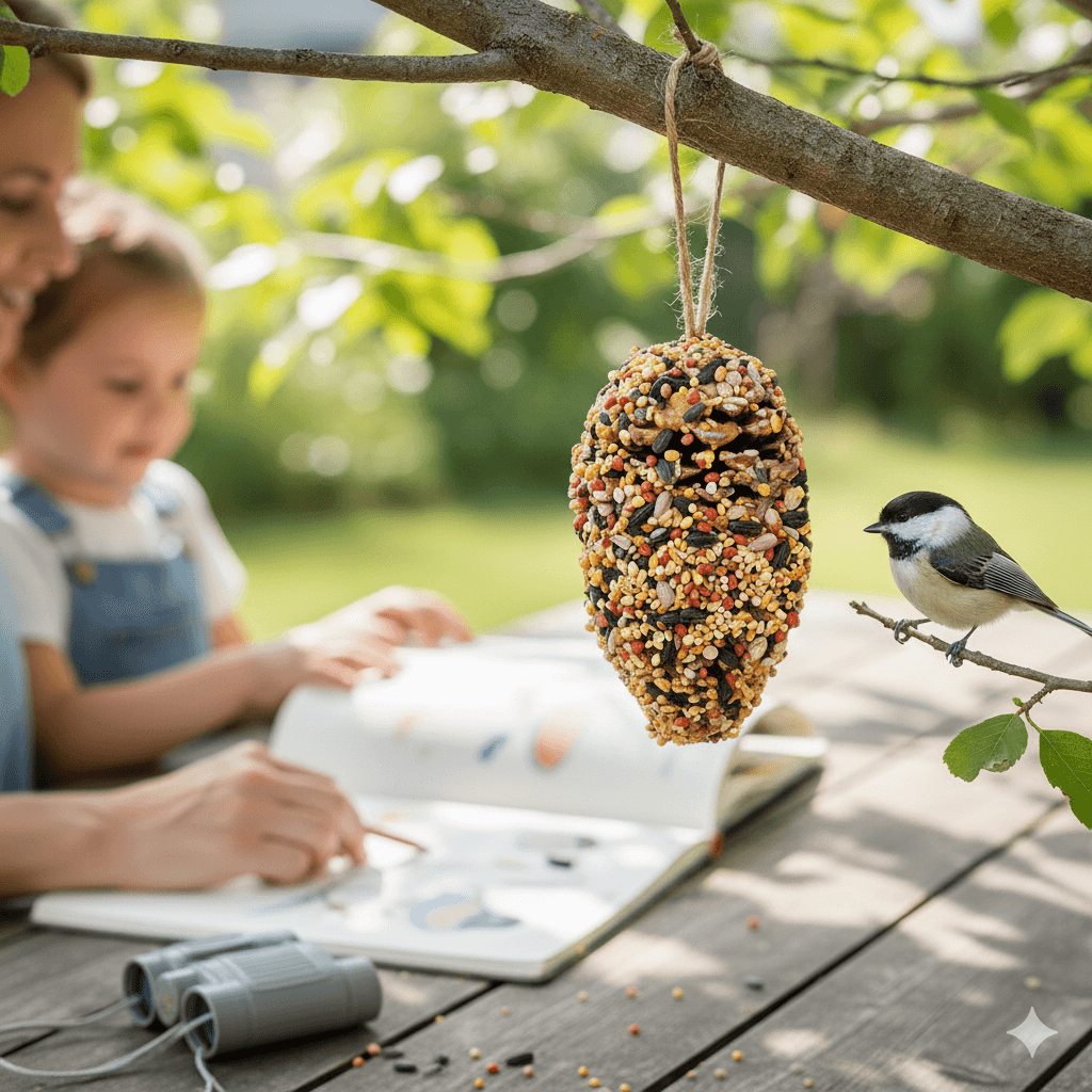 DIY Pine Cone Bird Feeder: Nature Craft for Kids